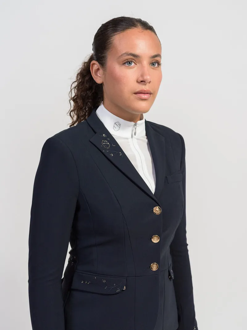 Samshield Victory Crystal Leaf Jacket Navy Champagne